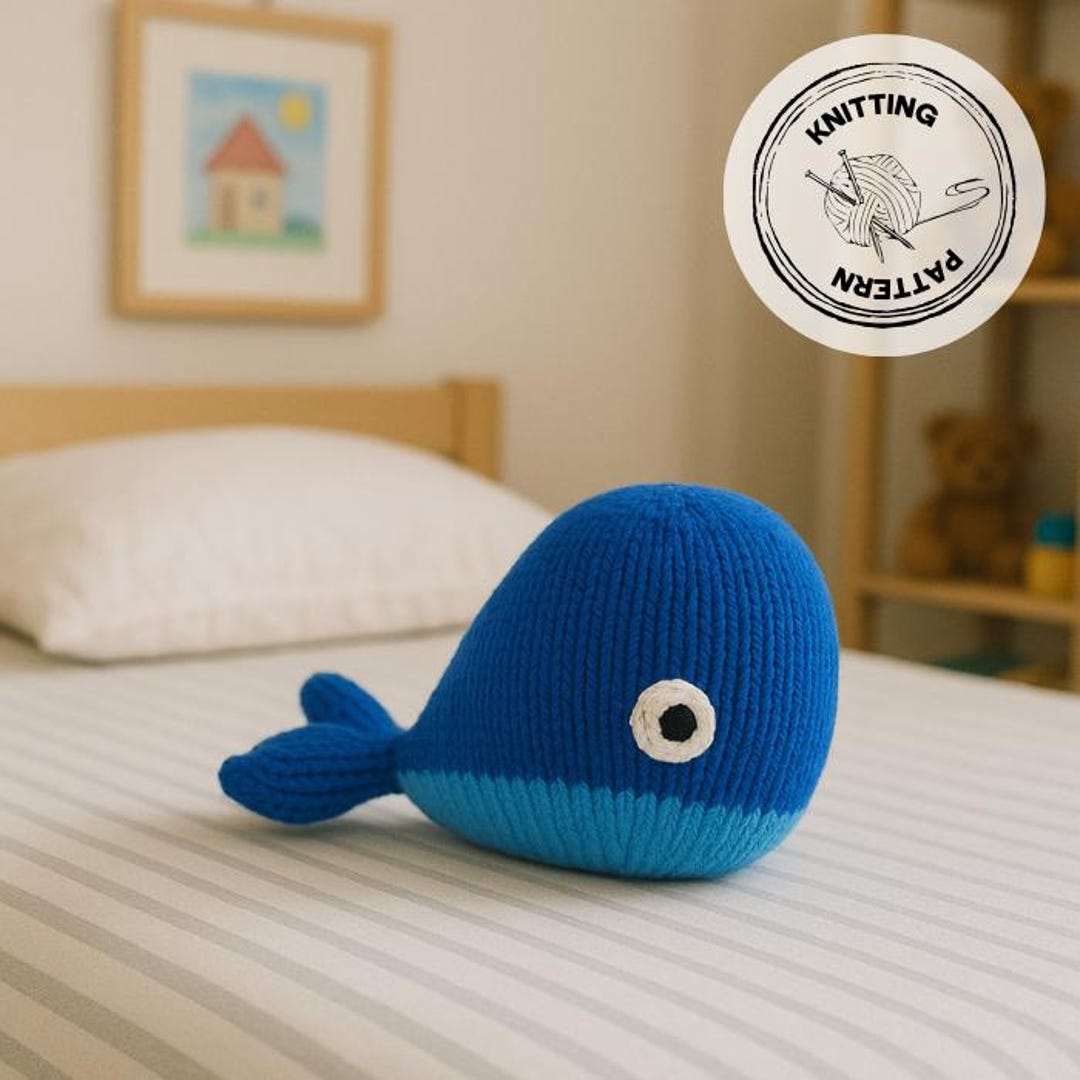 Blue Whale Knitting Pattern • DK Yarn Stuffed Toy (digital Download) - Etsy