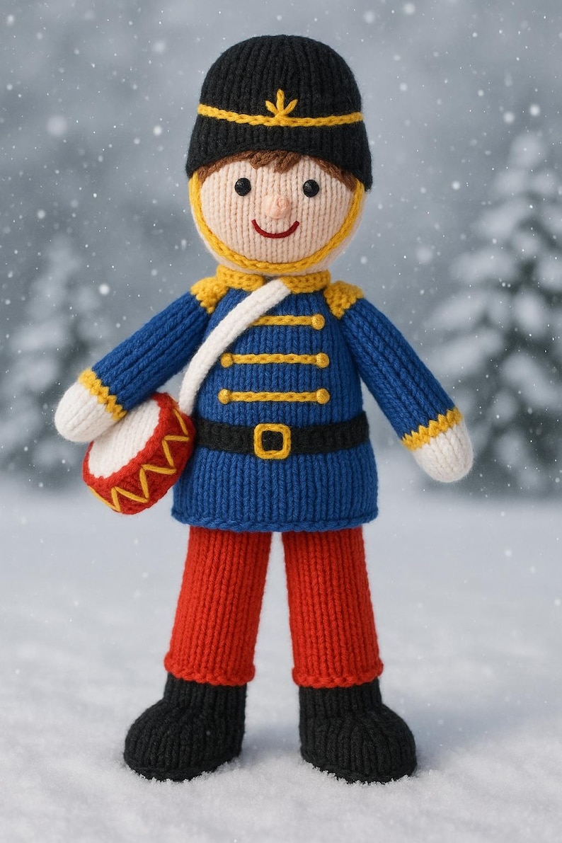 Nutcracker Drummer Boy Knitting Pattern: Christmas Toy Soldier (PDF Download) - Etsy