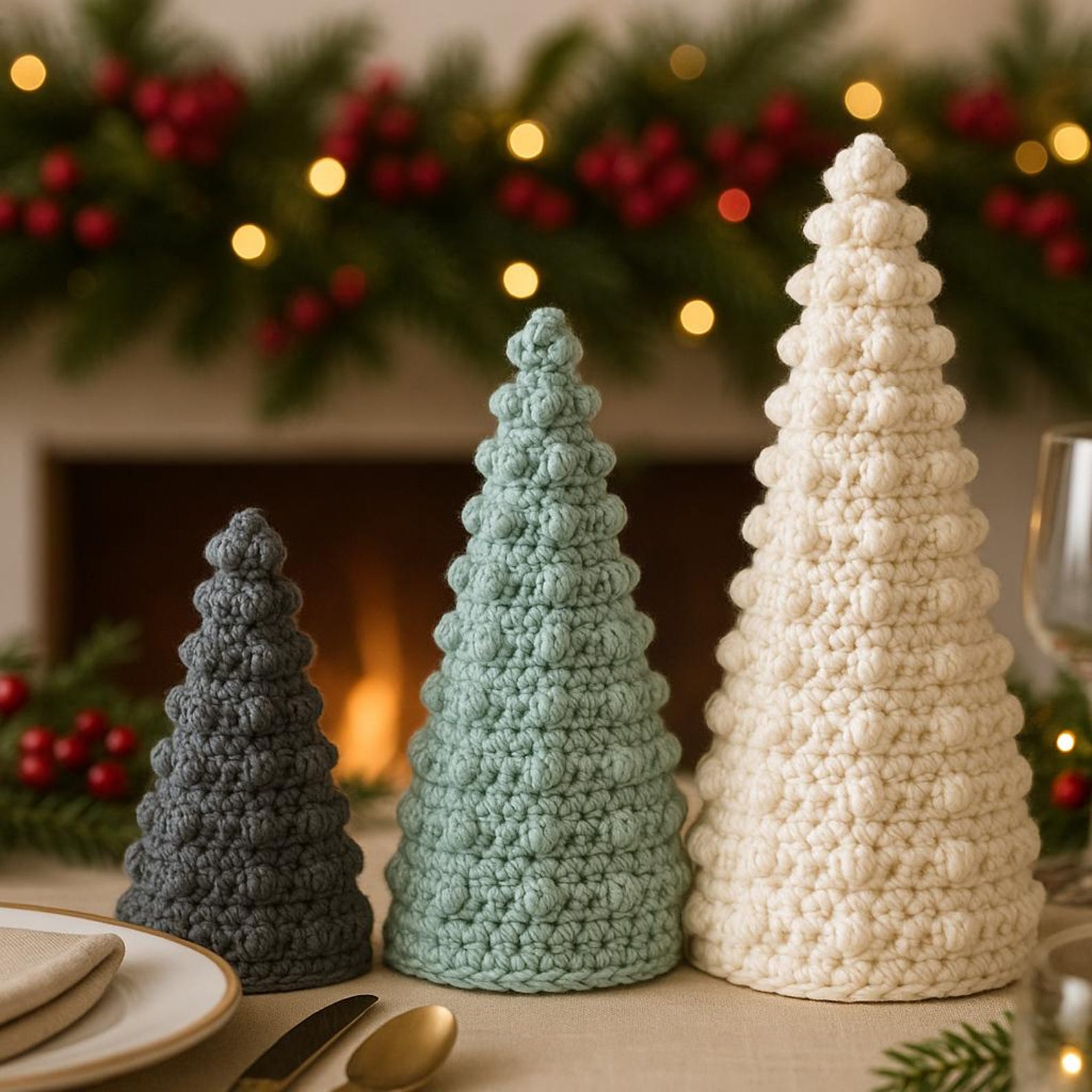 Bobble Christmas Tree Crochet Pattern: 3 Sizes, Beginner Holiday Decor ...