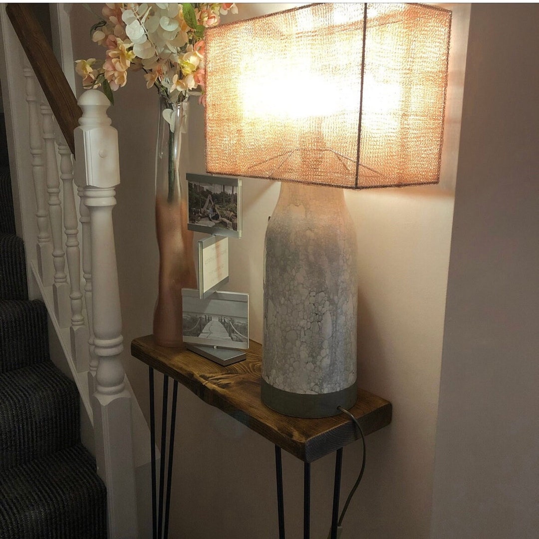 Rustic Industrial Style Console Entryway Hall Table Hairpin Legs ...