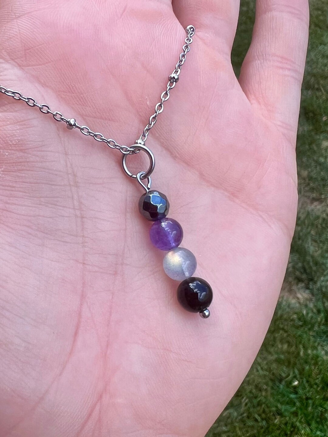 Dainty Empath Protection Necklace. Minimalist Empath Pendant. Psychic ...