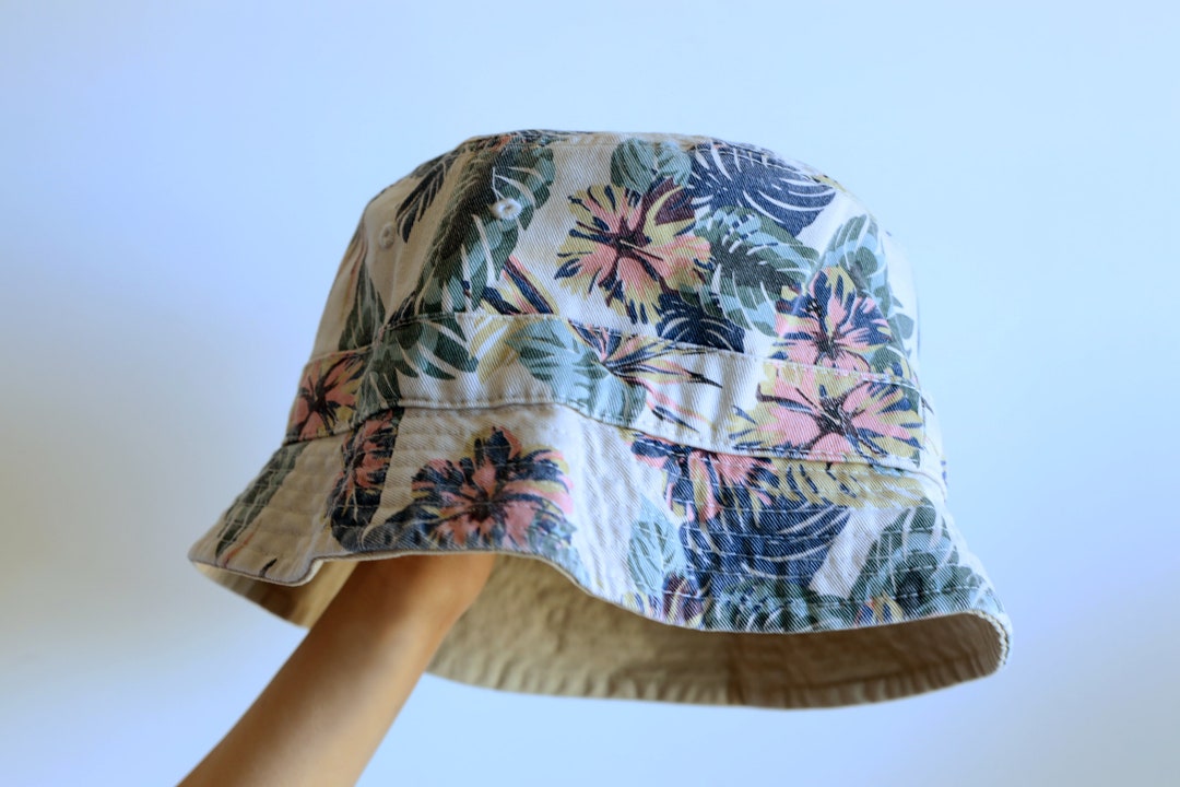 Reversible Hawaiian Bucket Hat, Top Quality 100% Cotton - Etsy