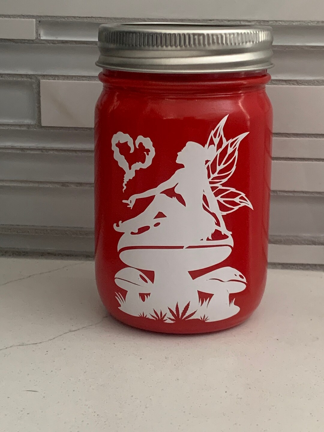 Fairy Mushroom Stash Jar - Etsy