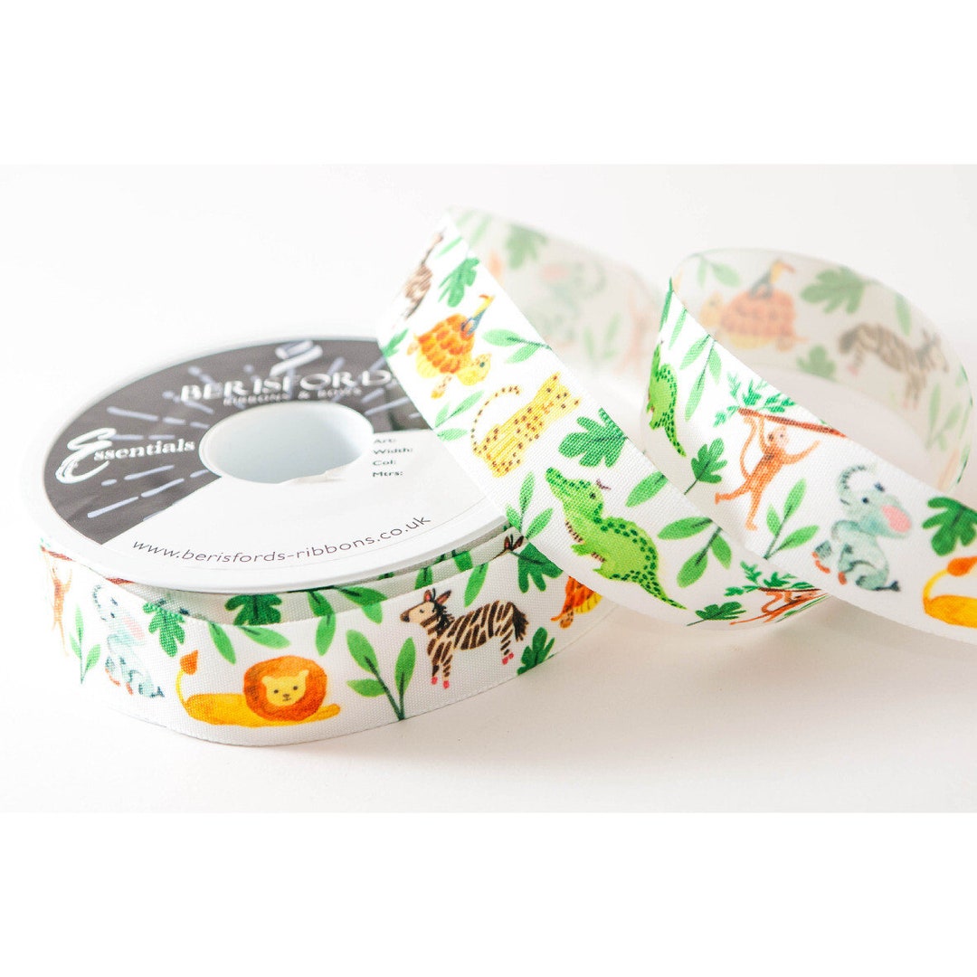 Jungle Animals Ribbon 25mm X 1 Metre - Etsy