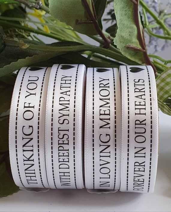 Sympathy Ribbon in Loving Memory With Deepest Sympathy - Etsy