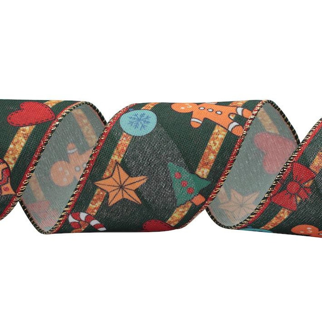Wired Gingerbread Ribbon 63mm X 1 Metre - Etsy