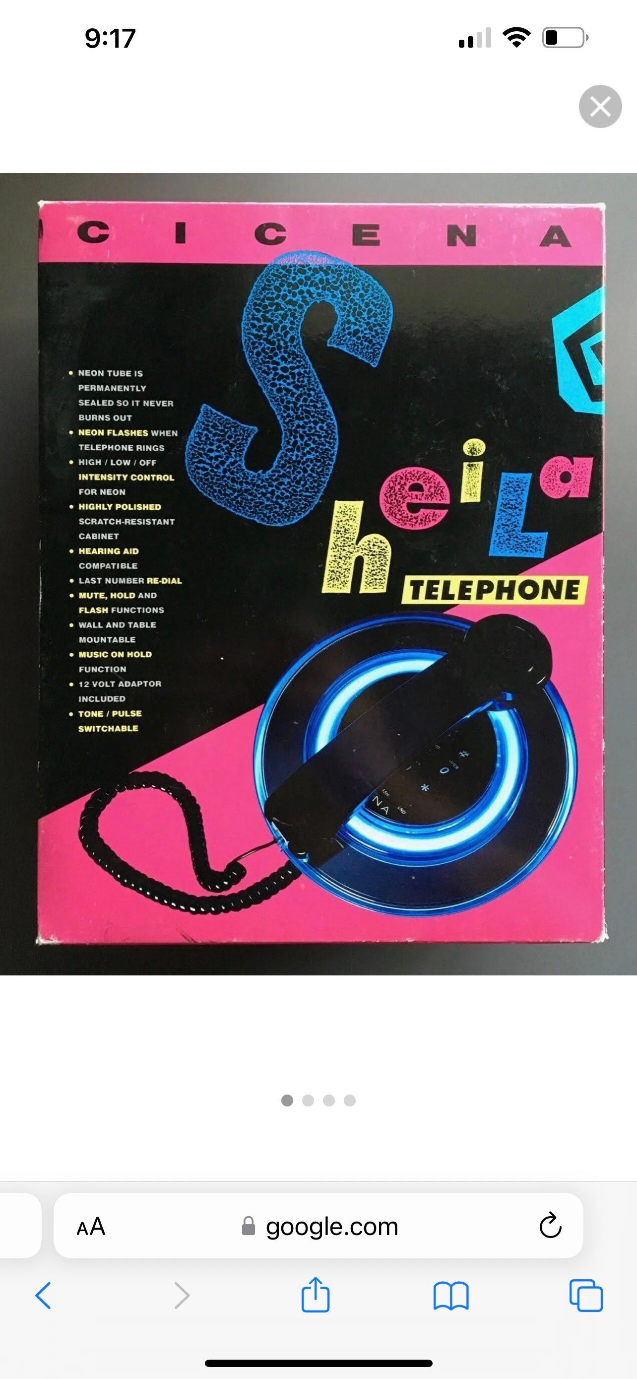 Vintage 90s Cicena Shelia Telephone Clear Neon Light up Phone - Etsy