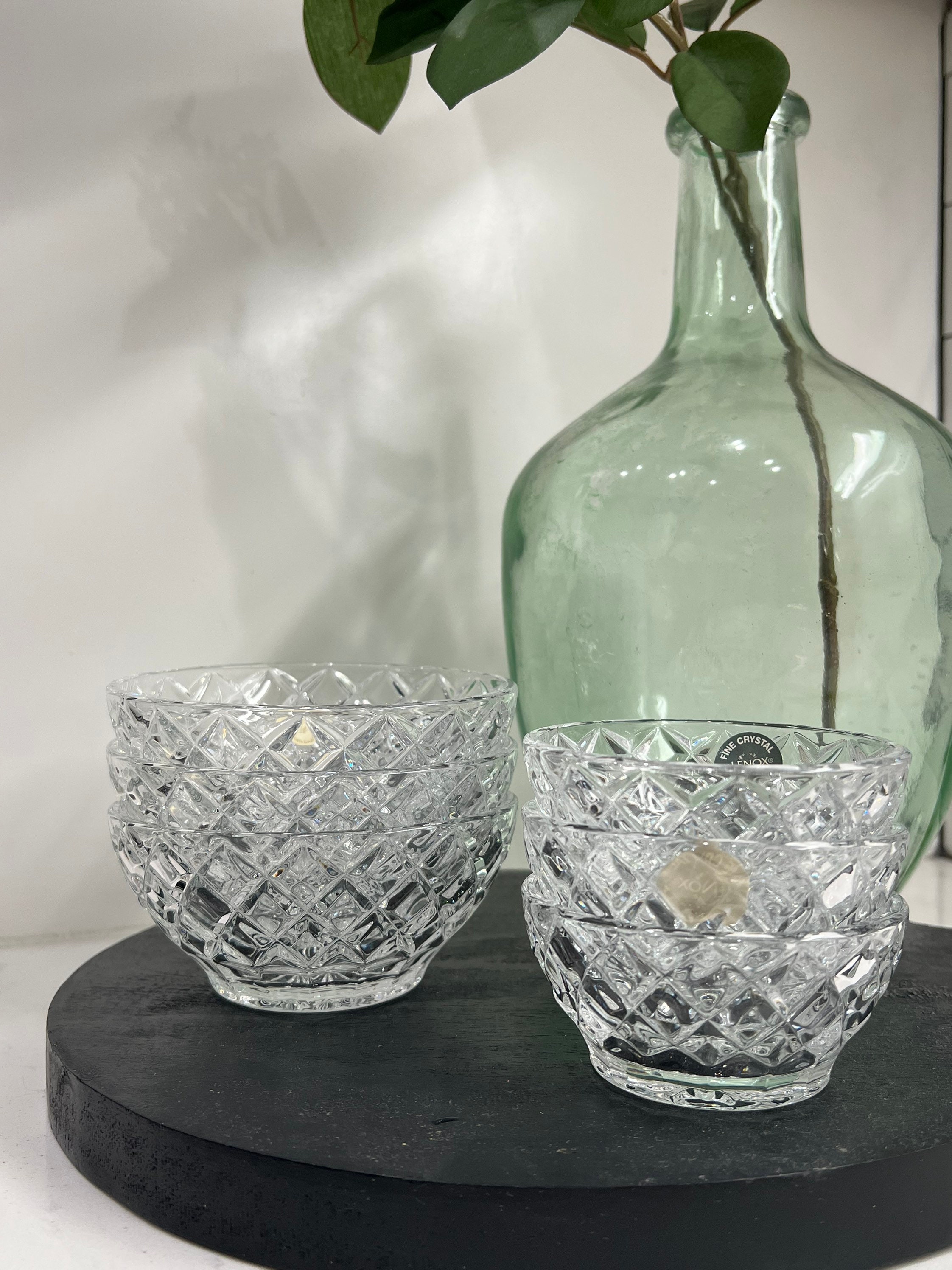 Lenox Full Lead Crystal Bowls Made in Czech Republic New With Tags Two ...