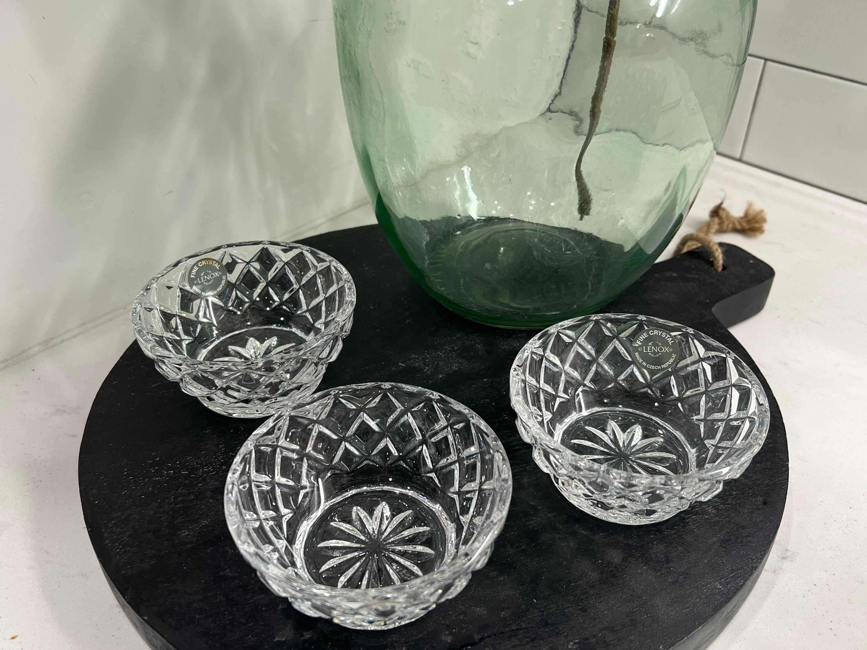 Lenox Full Lead Crystal Bowls Made in Czech Republic New With Tags Two ...