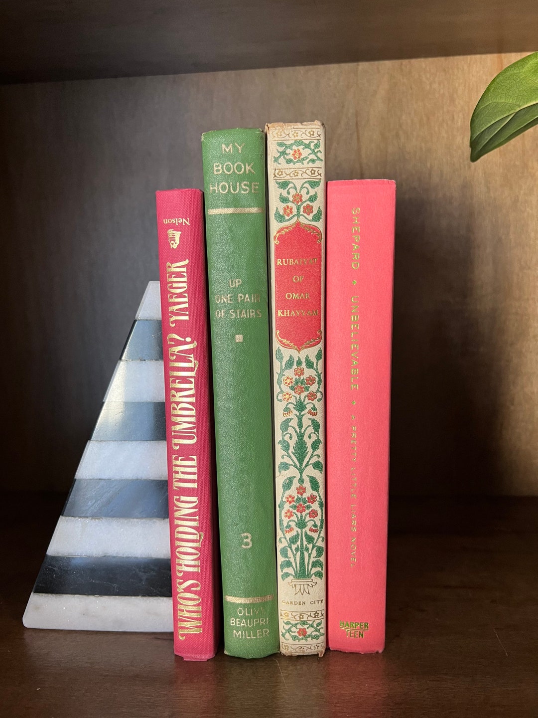 Vintage Book Decor Interior Design Staging Retro Pink Library Book Home Design Etsy
