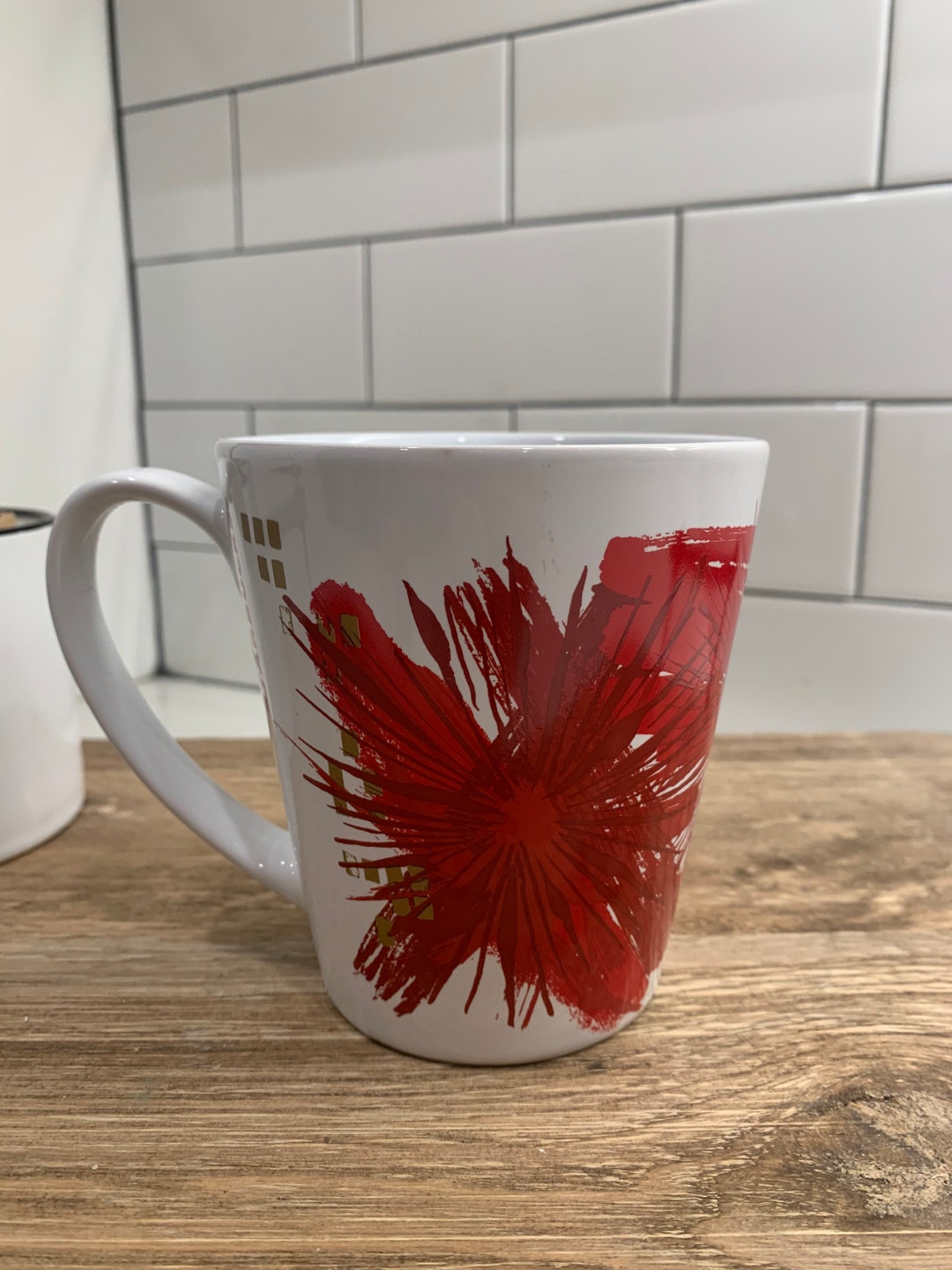Starbucks Coffee Cup 11 Oz Red Starburst 2014 - Etsy