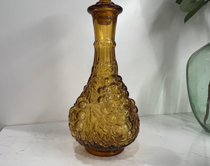 CHOICE Vintage Decanter Imperial Glass Pattern #473 Niagara Grape Green ...