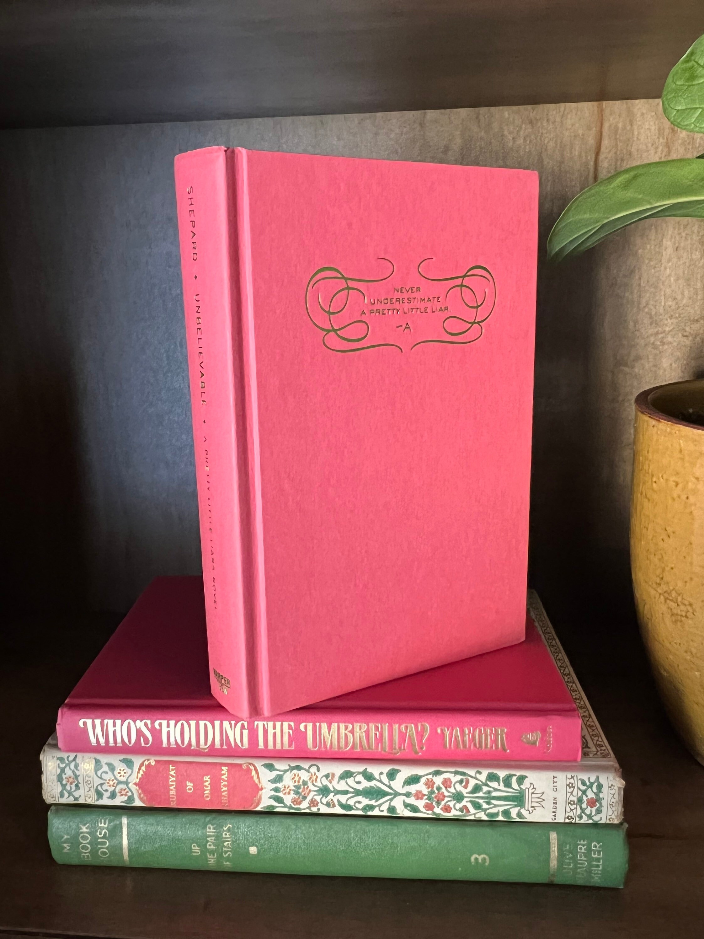 Vintage Book Decor Interior Design Staging Retro Pink Etsy