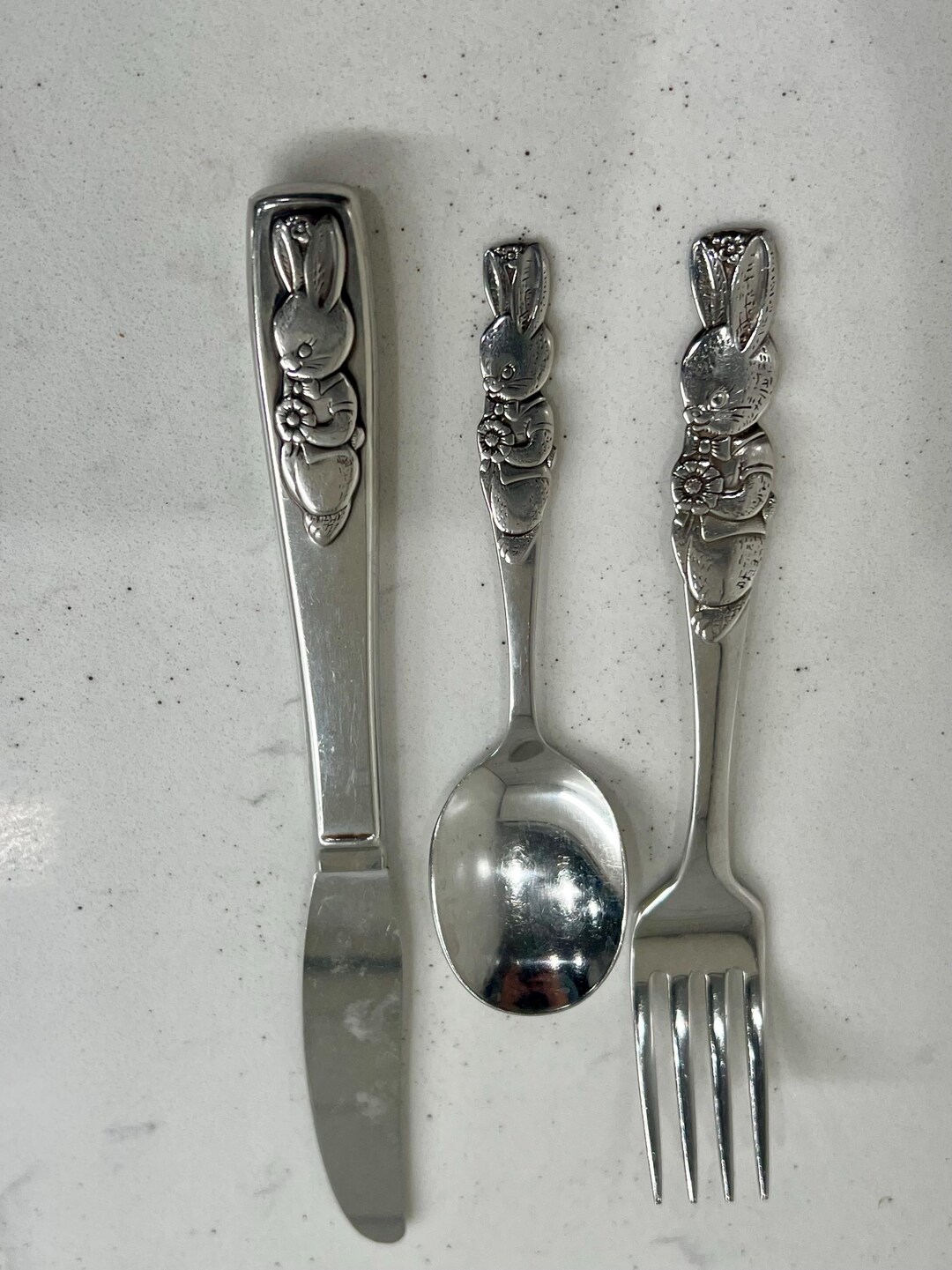 Vintage Oneida Peter Rabbit 3-piece Youth Set Fork, Knife & Spoon ...