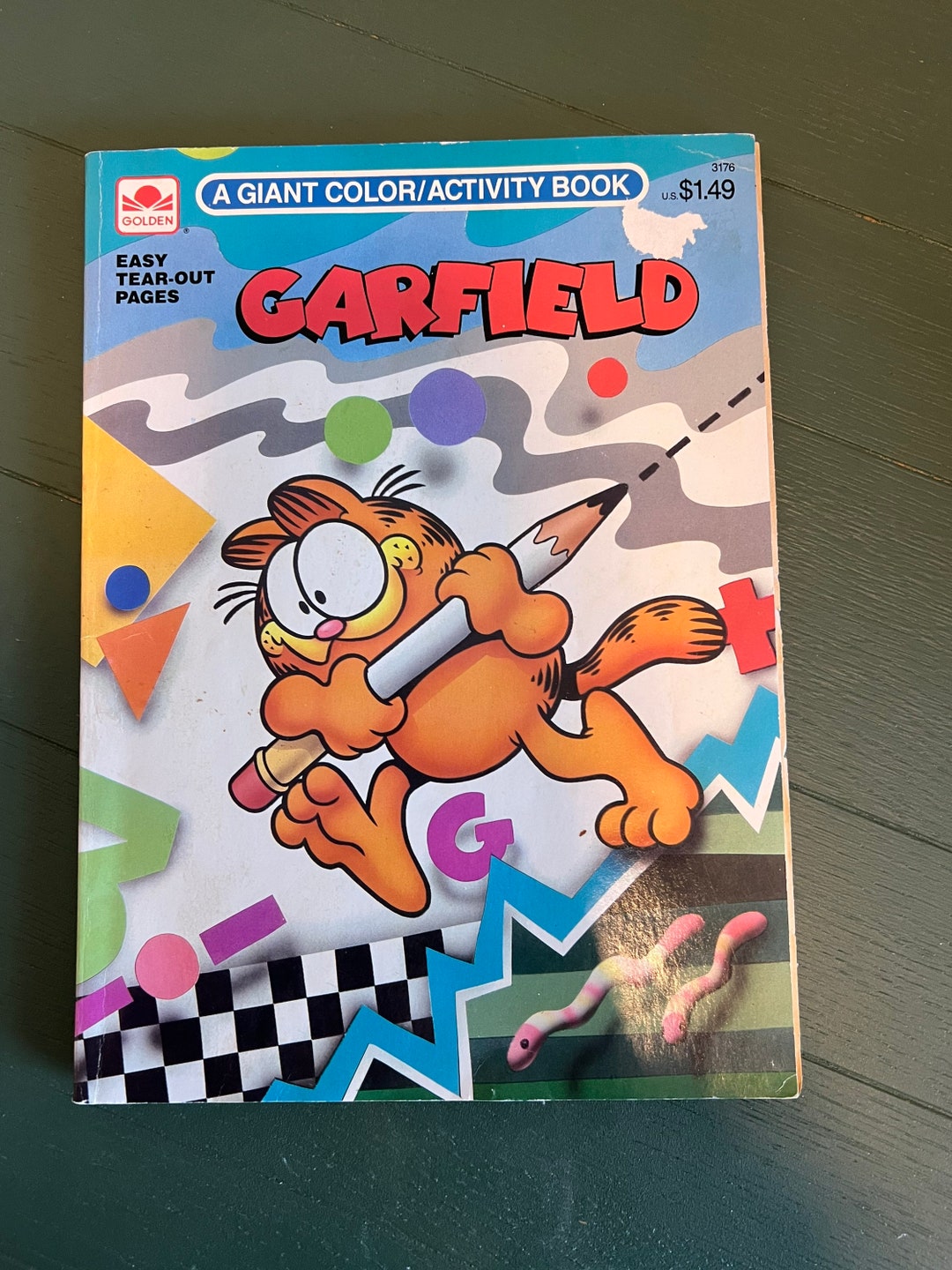 Garfield Vintage Giant Color Activity Book Golden Book - Etsy