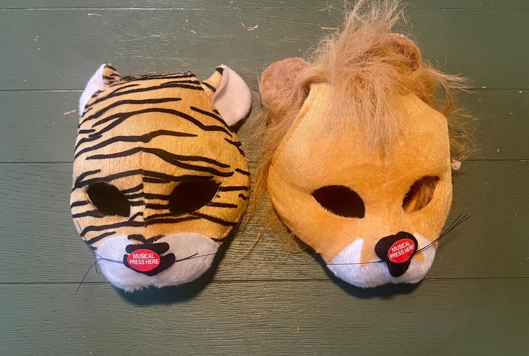 CHOICE Vintage Roaring Animal Costume Masks Lion and Tiger Zoo Face ...