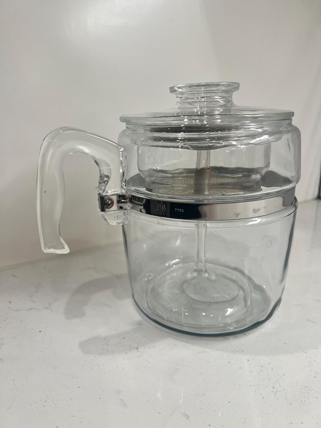 RARE Vintage Pyrex Flameware 1.5 QT Double Boiler With Glass Handles ...