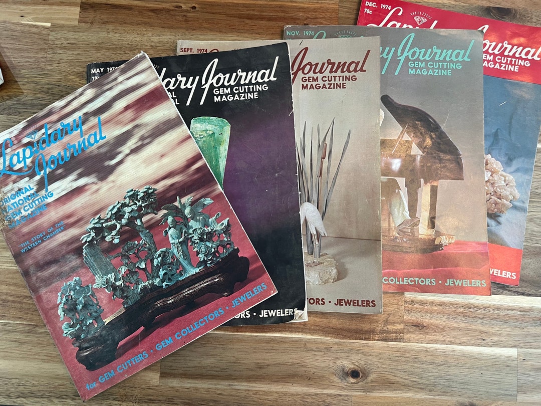 1973-74 Lapidary Journal Gem Cutting Jewelry Magazines (5) Rockhound ...