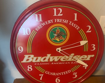 Budweiser Clock - Etsy