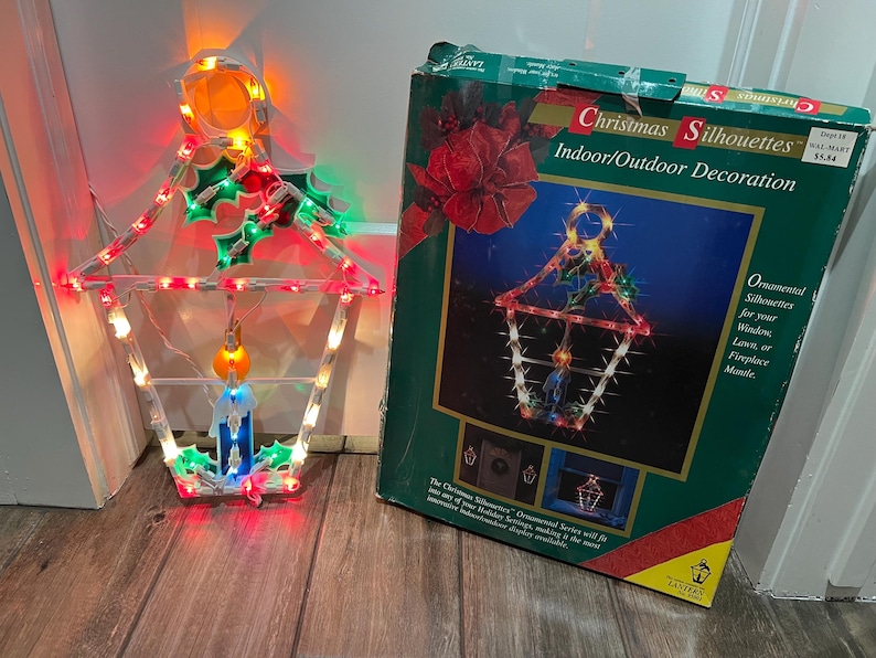 CHOICE Vintage Light up Christmas Lantern, Santa Head, Santa Claus ...