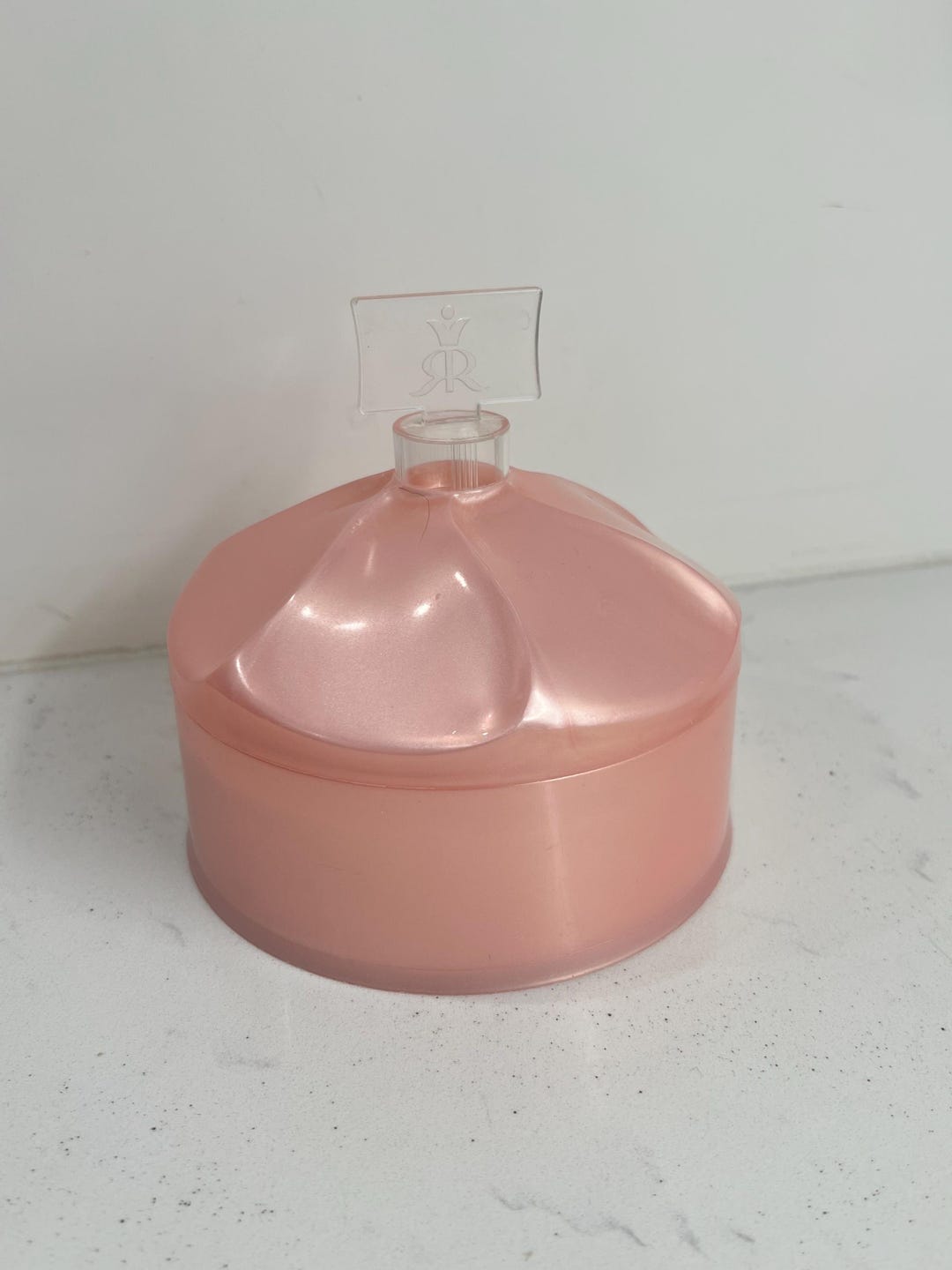 Vintage Rondeau Dusting Powder Pink Cosmetic Container Made in the USA ...