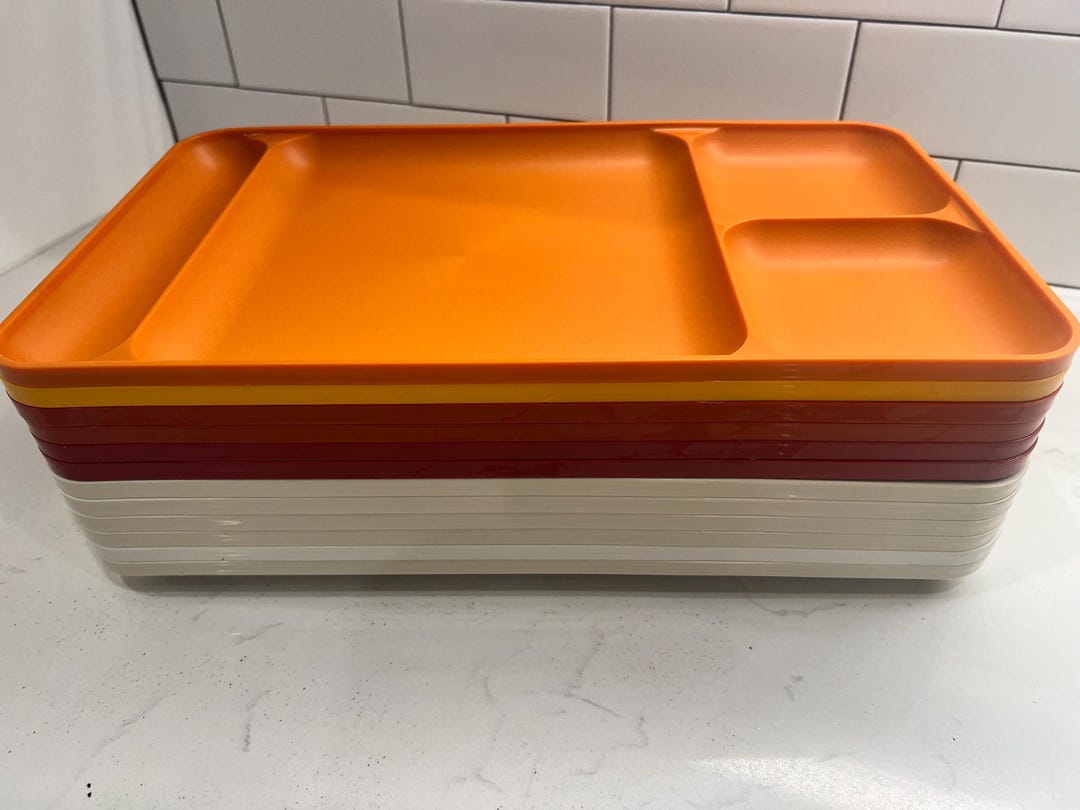Large Vintage Tupperware Trays Sold Separetly Colorful Lunch Dinner ...