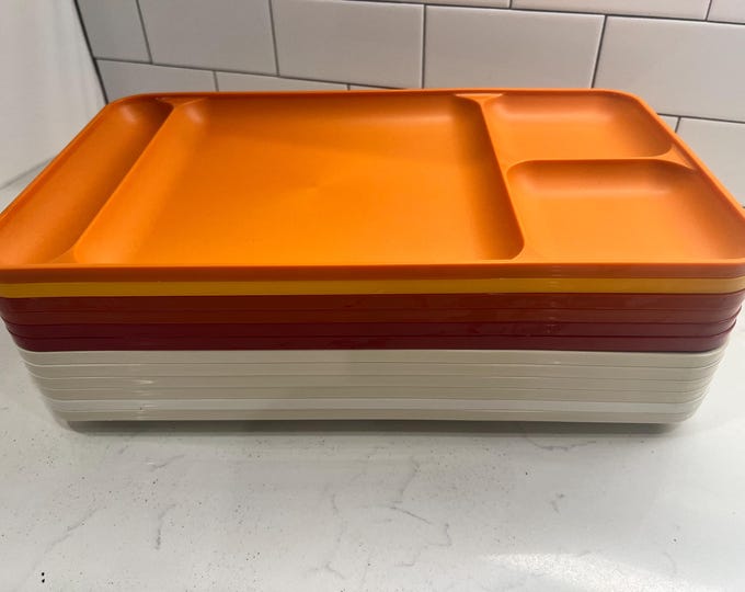 Large Vintage Tupperware Trays Sold Separetly Colorful Lunch Dinner ...