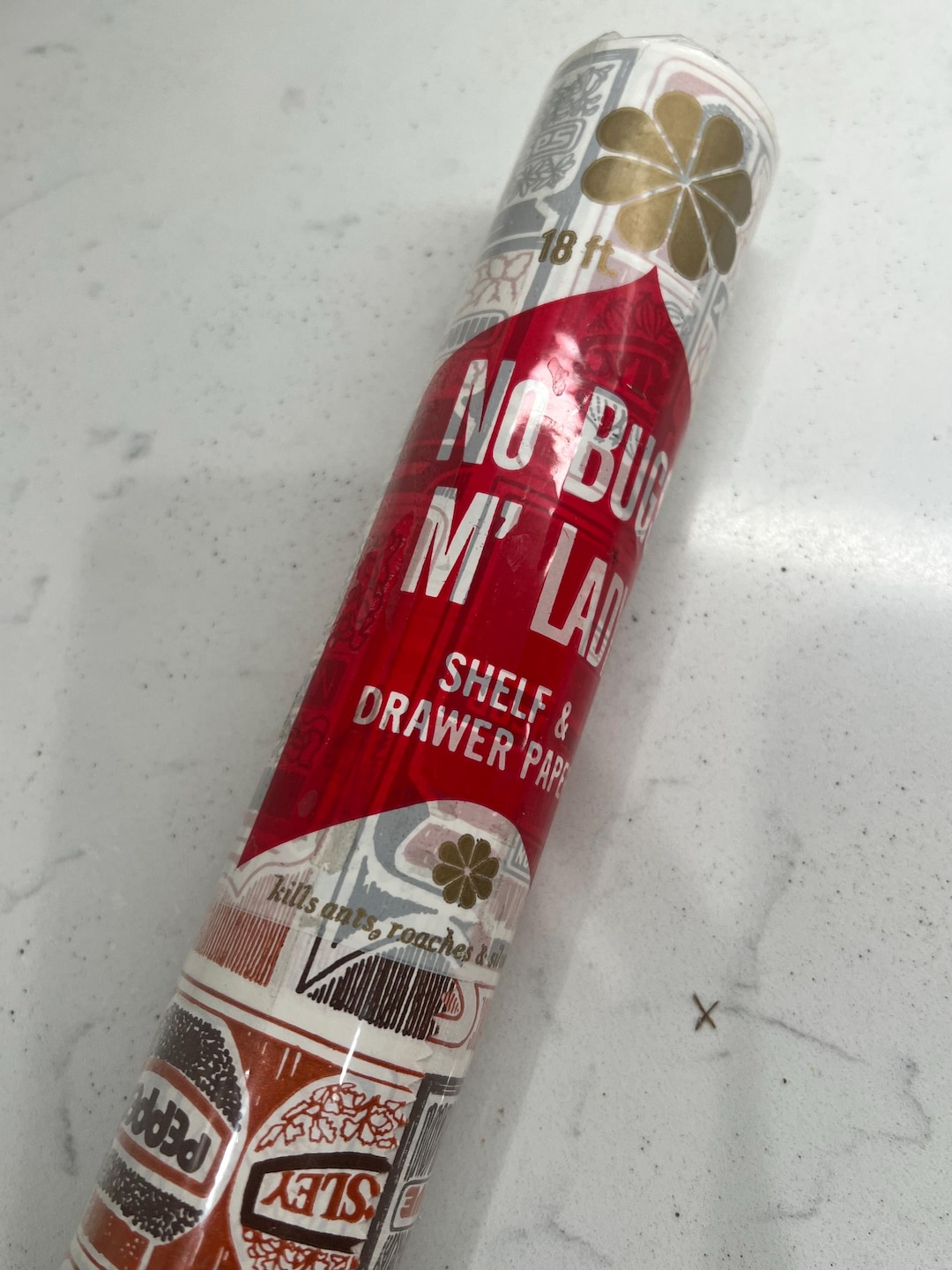 No Bugs M Lady Vintage Shelf & Drawer Liner Paper Printed Retro Kitchen ...