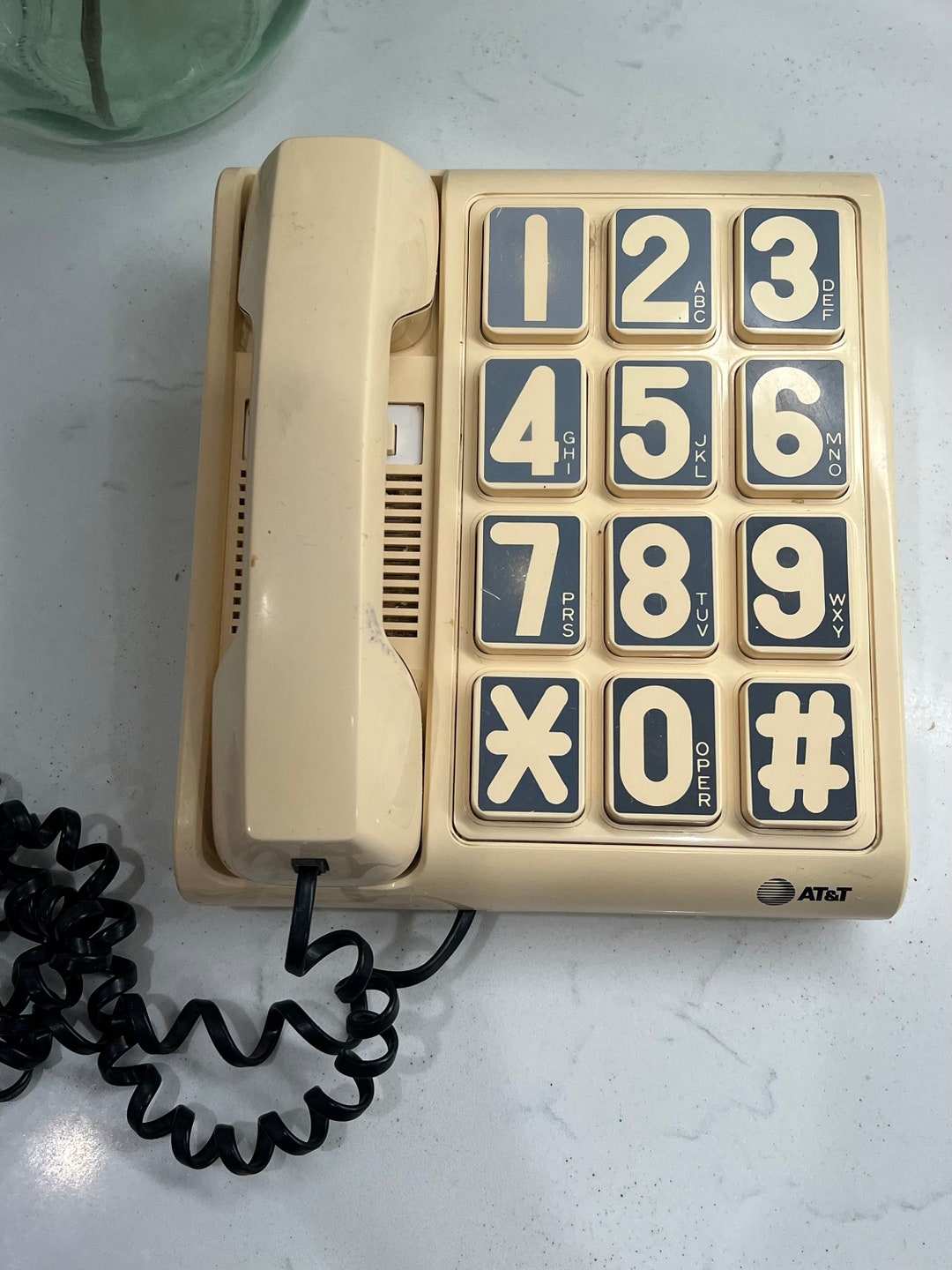 Vintage Large Number Push Button Telephone - Etsy