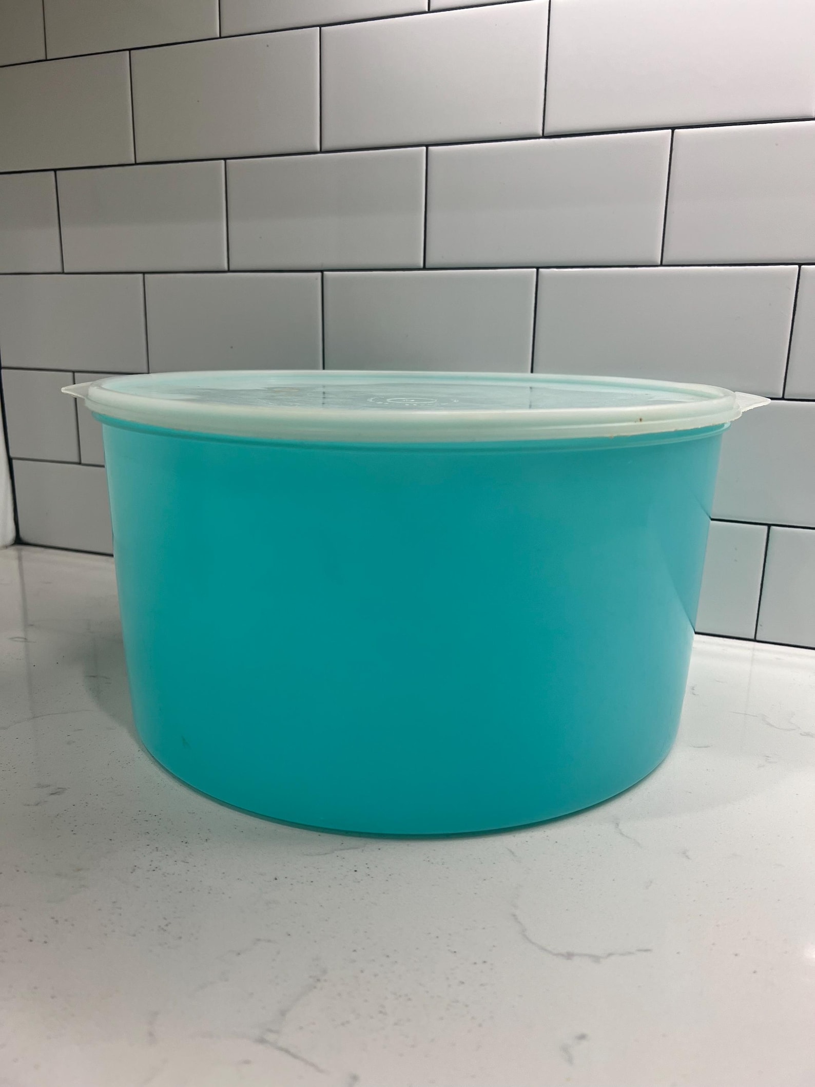 Large Teal Blue Food Storage Container Cake Keeper Retro - Etsy