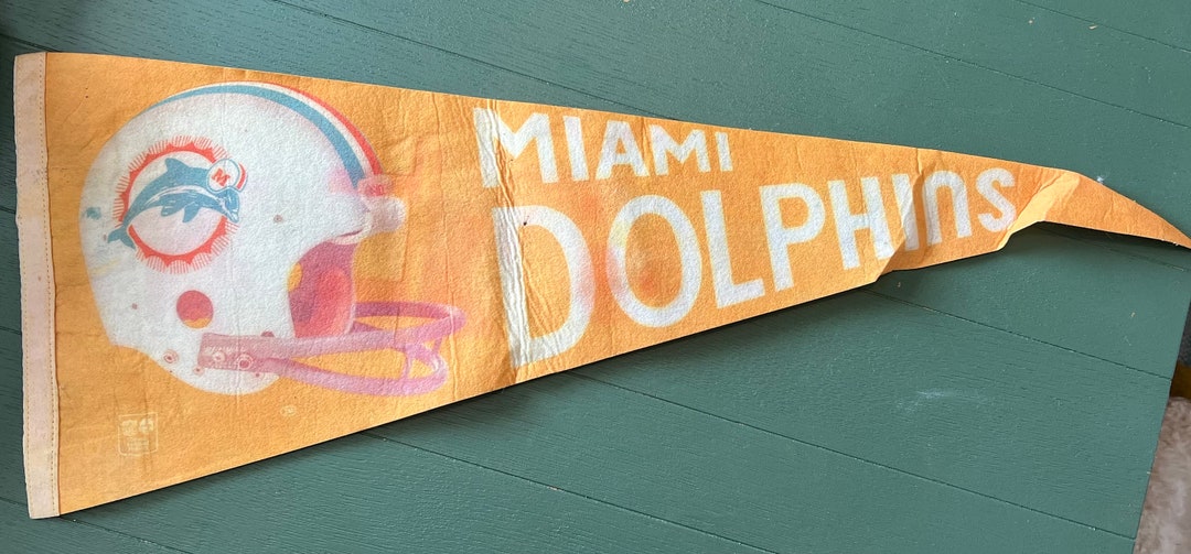 Vintage Miami Dolphins NFL Team Felt Pennant - Etsy