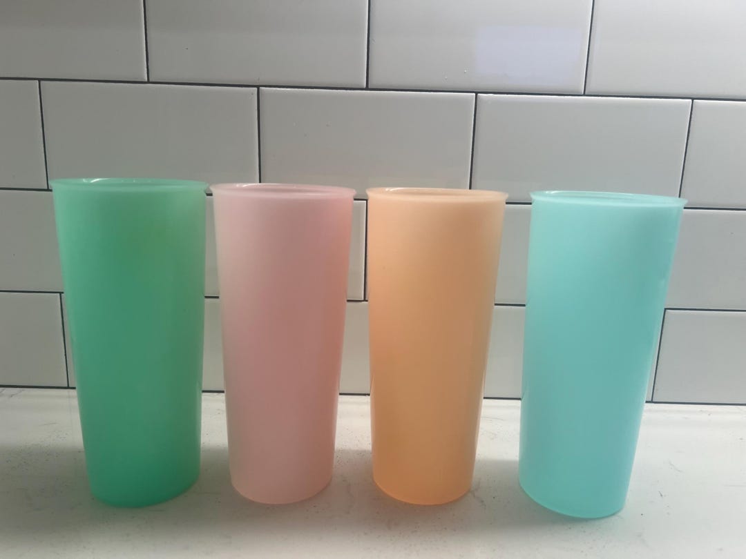 Colorful Tupperware Mix Match Pastel Tumbler Plastic Cups - Etsy