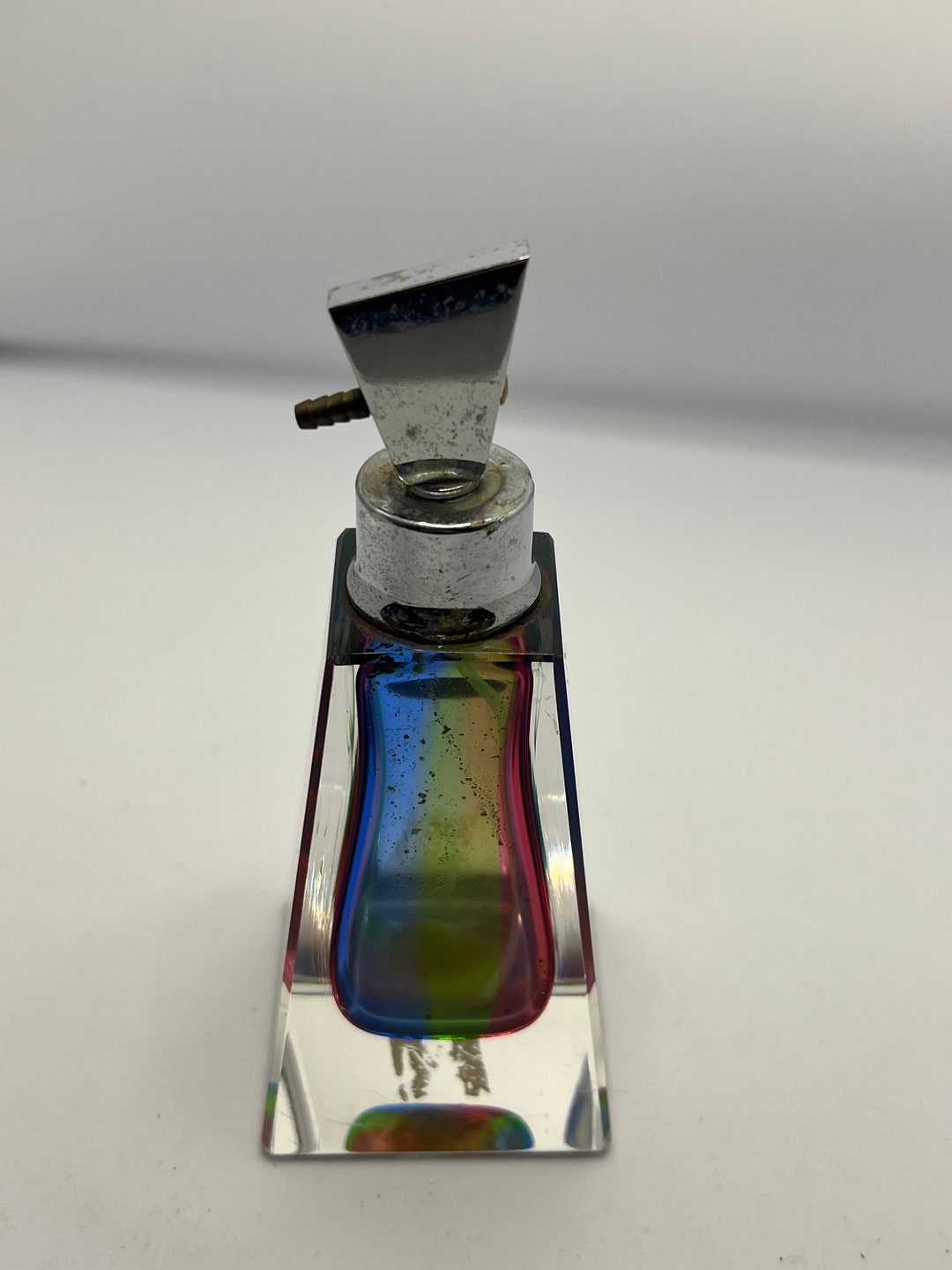 SEIBT Feinstes Kristal Perfume Prism Color Bottle Germany Hand Cut Lead ...