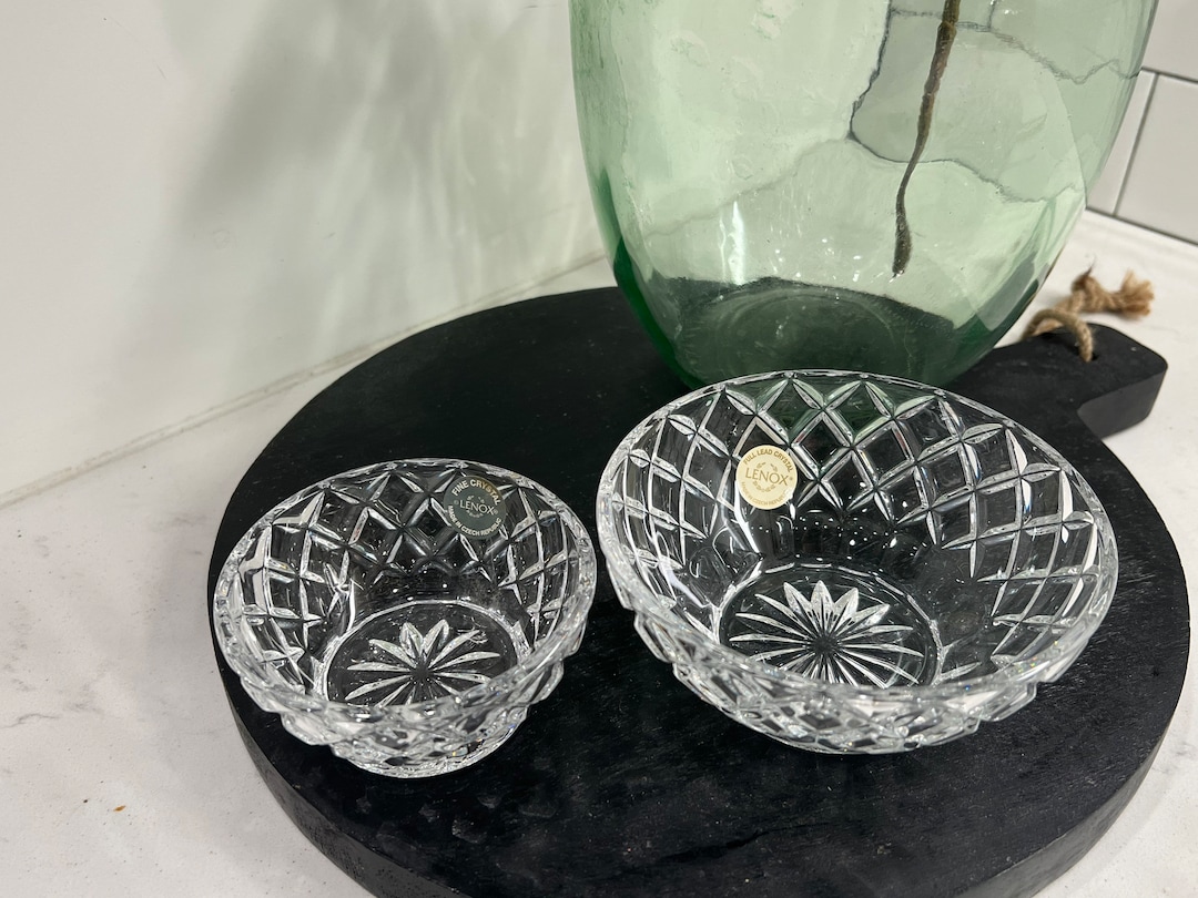 Lenox Full Lead Crystal Bowls Made in Czech Republic New With Tags Two ...