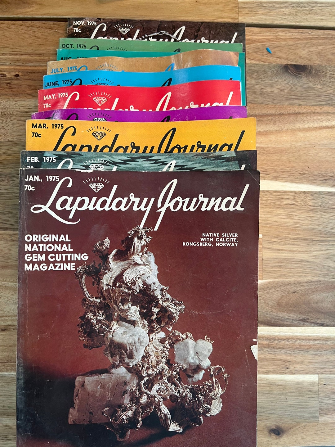 1975 Lapidary Journal Gem Cutting Jewelry Magazines (10) Rockhound ...