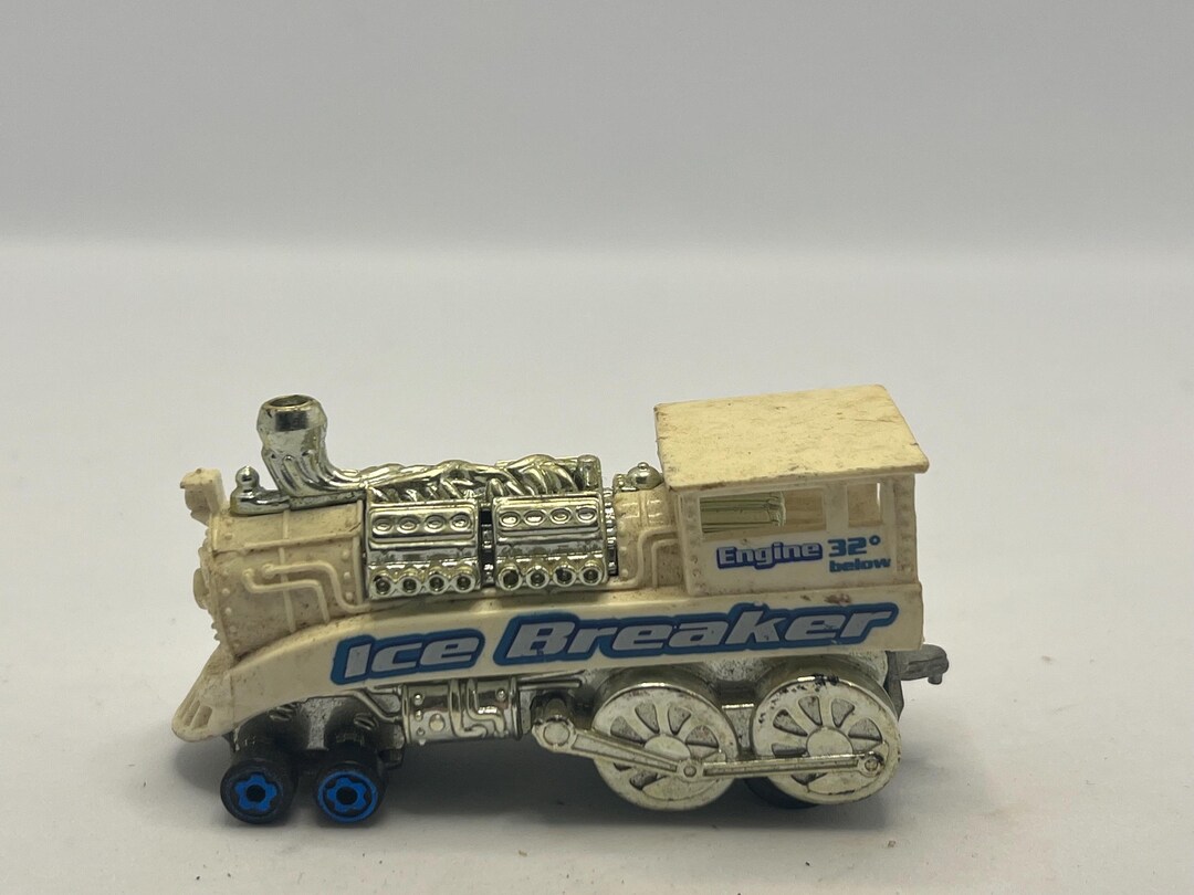 1995 Hot Wheels Wild Things Rail Rodder Train White Ice Breakers Loose ...