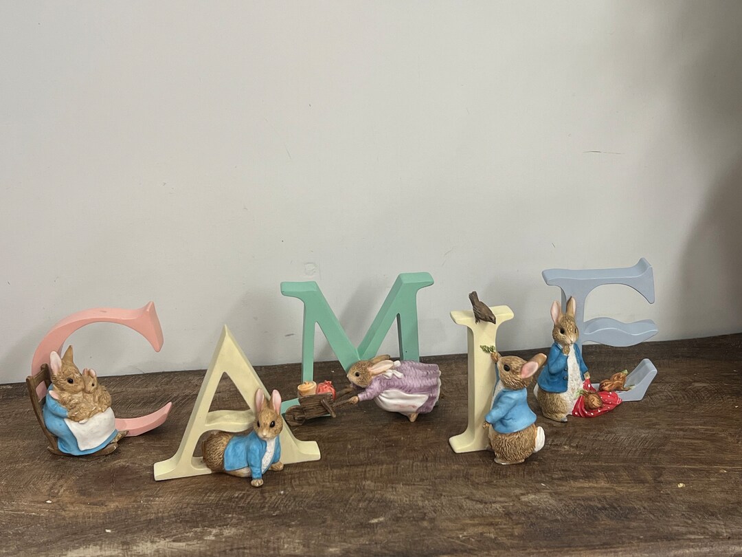 Enesco Beatrix Potter Alaphabet Peter Rabbit Initials Figurines Easter ...