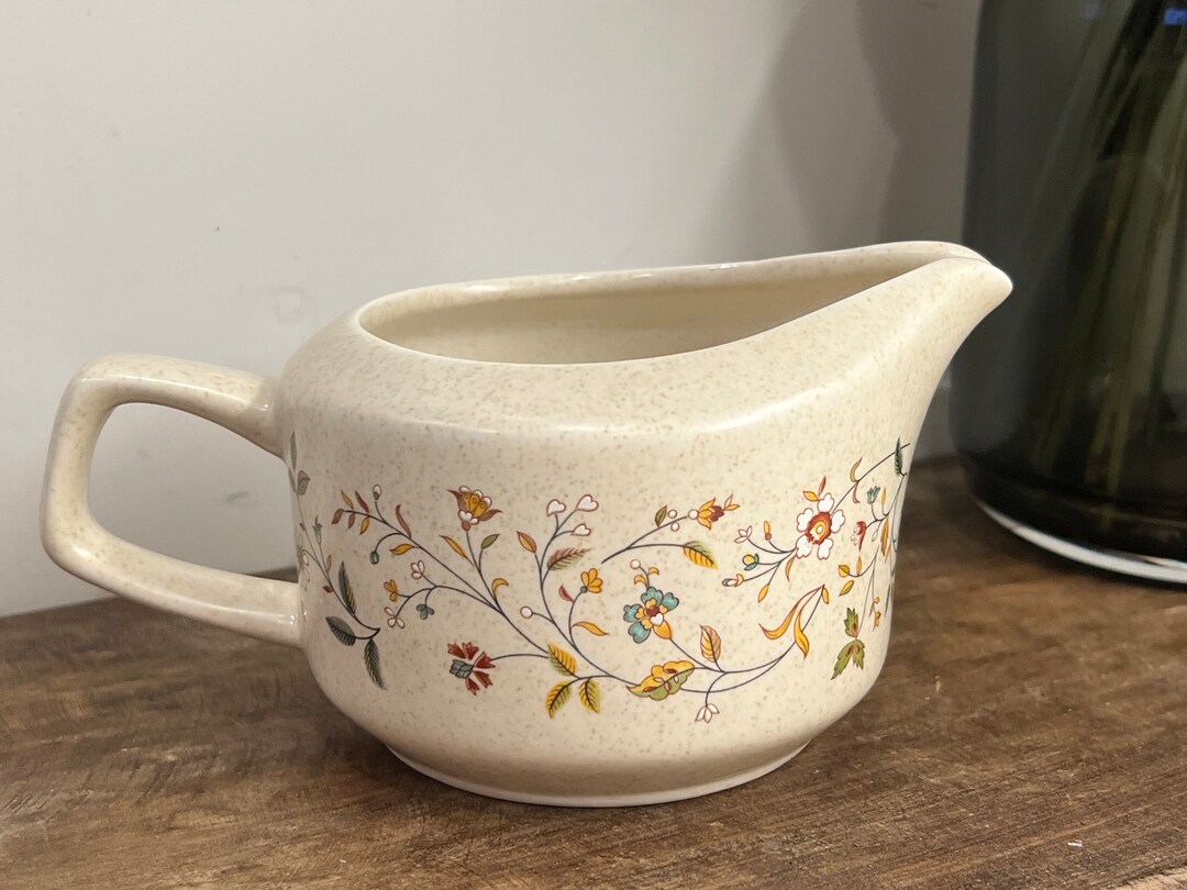 Lenox Temper-ware Merriment Creamer Vintage 1970s Floral Gravy Boat ...