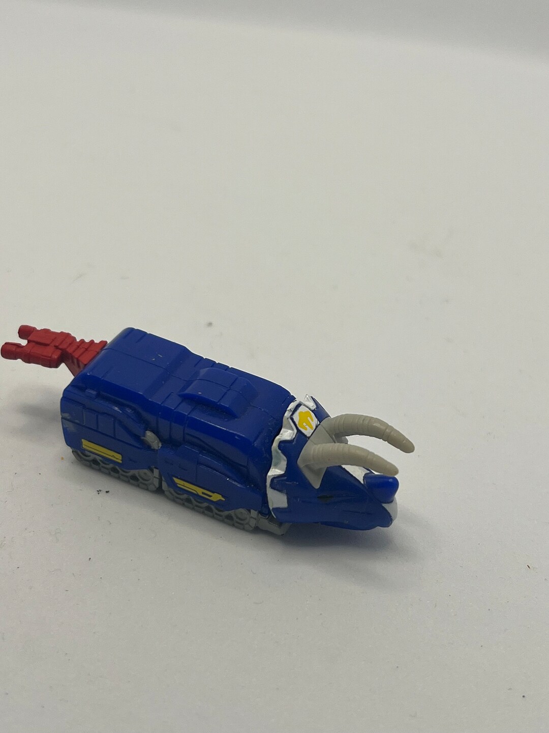 Vintage MMPR Power Rangers Micro Machines Triceratops Zord Blue Mini ...
