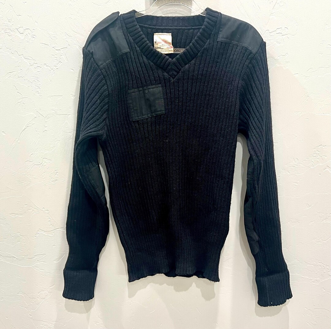 Vintage Brigade Quartermasters Black Woolly Pully Sweater 44 England - Etsy