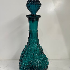 CHOICE Vintage Decanter Imperial Glass Pattern 473 Niagara Grape Green ...
