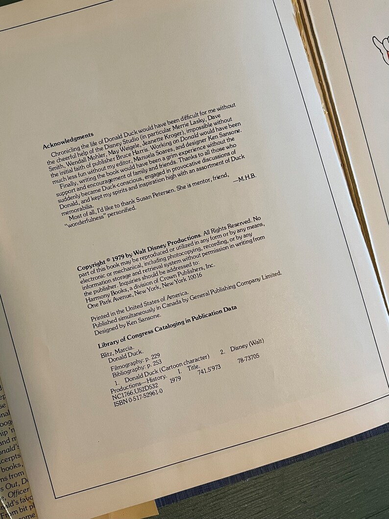 1979 Donald Duck Biography | Walt Disney Productions by Marcia Blitz ...