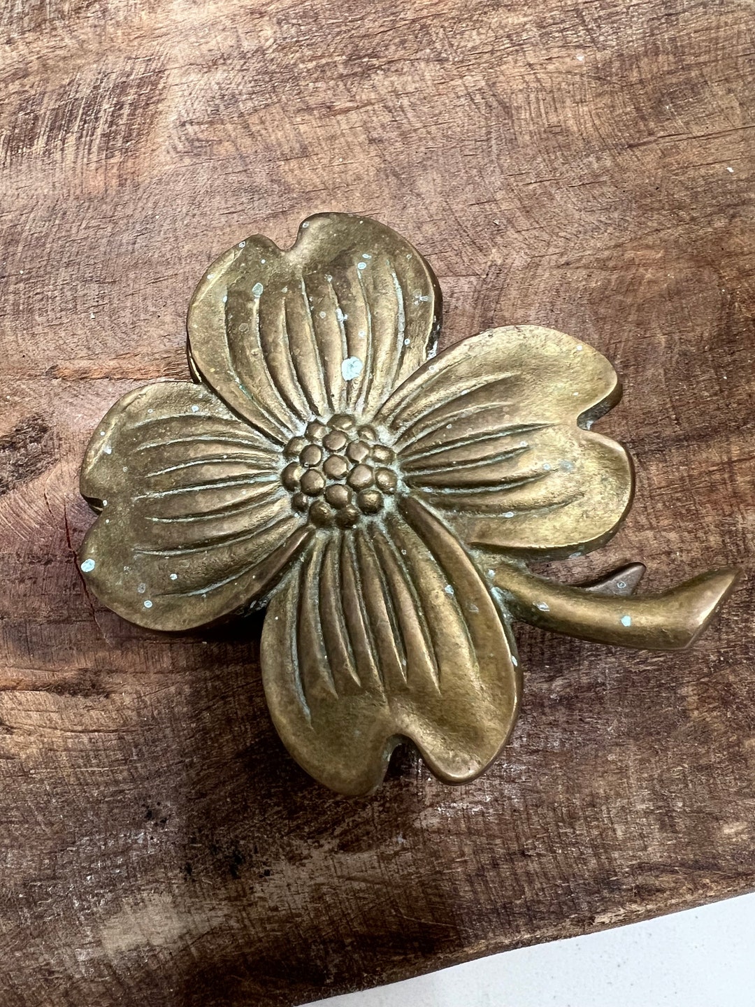 Brass Vintage Virginia Dogwood Flower Paper Clip Solid Brass Gold Heavy ...