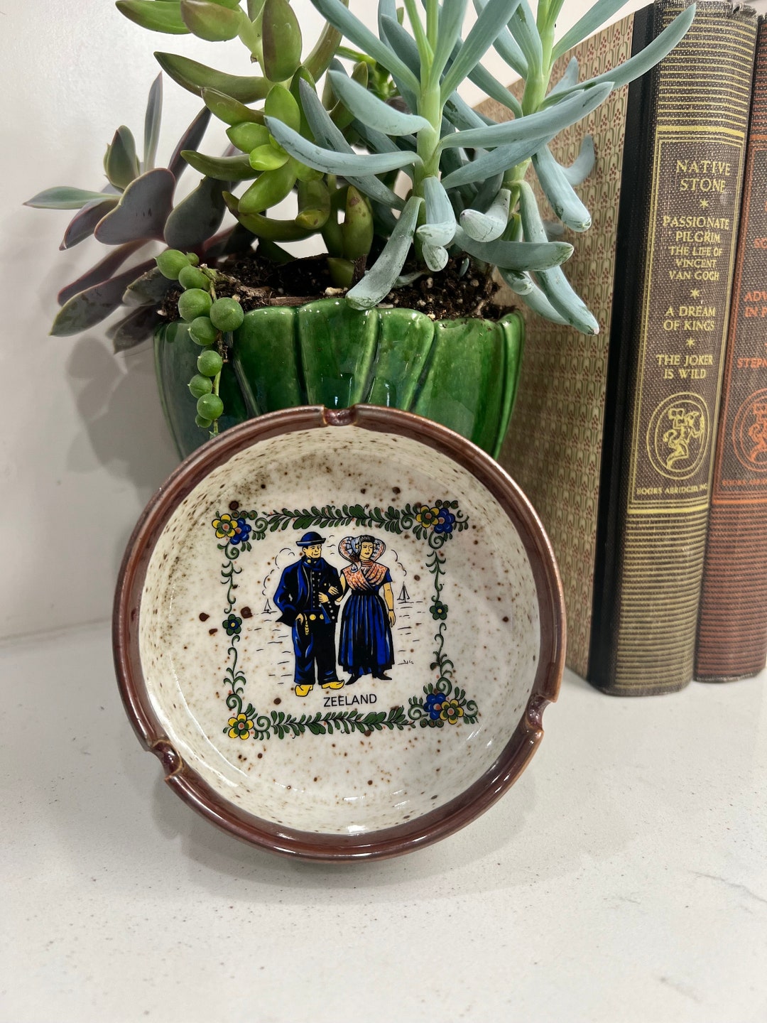 Netherlands Dutch Folk Art Stoneware Ashtray Vintage Pottery Zeeland - Etsy