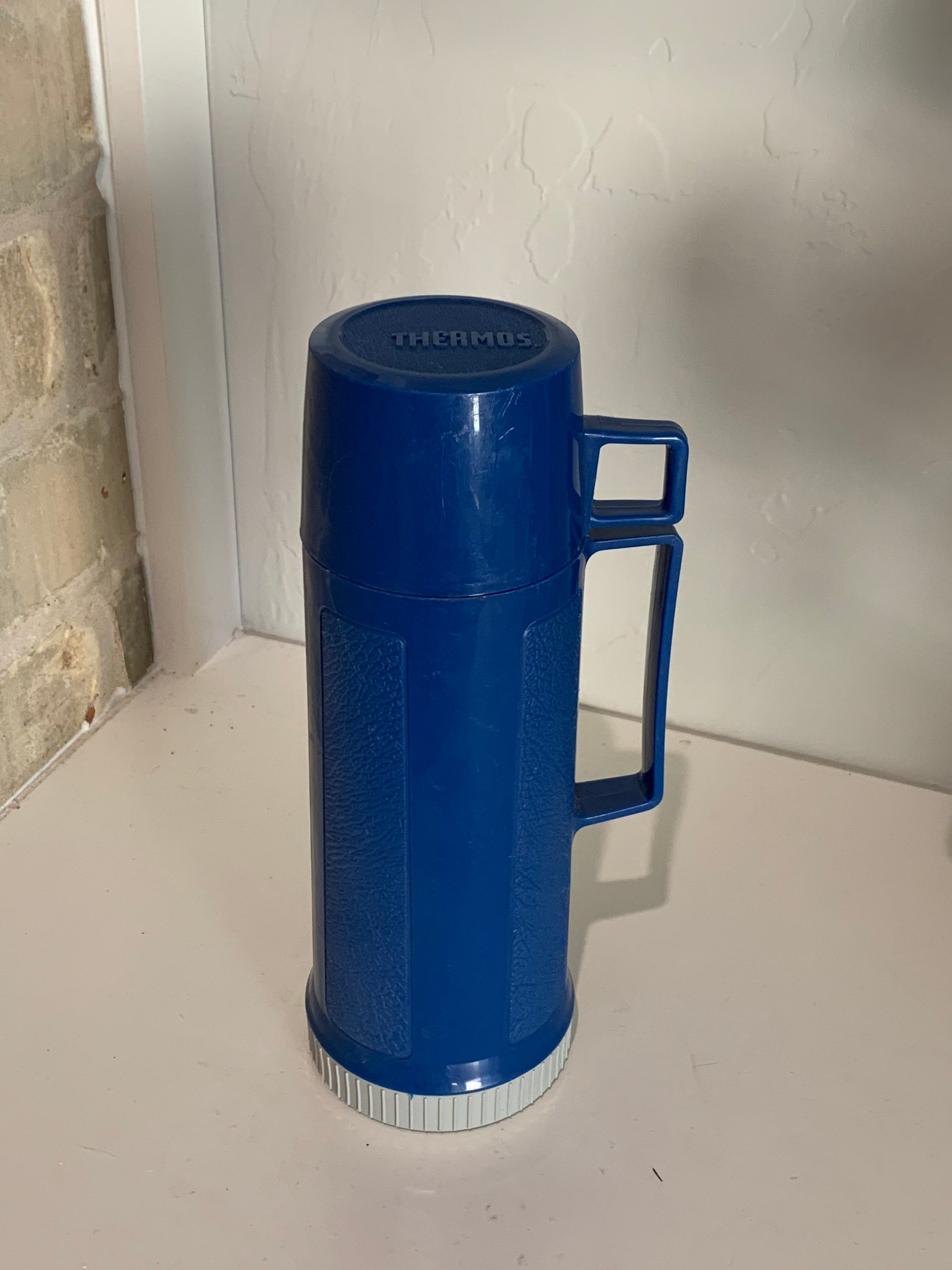 Vintage Blue Thermos 1 Quart - Etsy