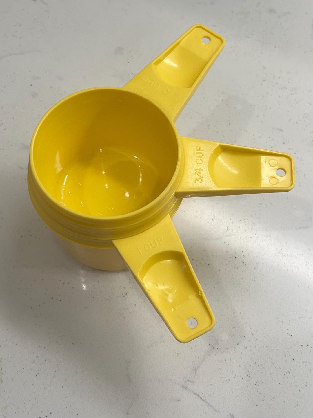Yellow Tupperware Measuring Cups - Etsy