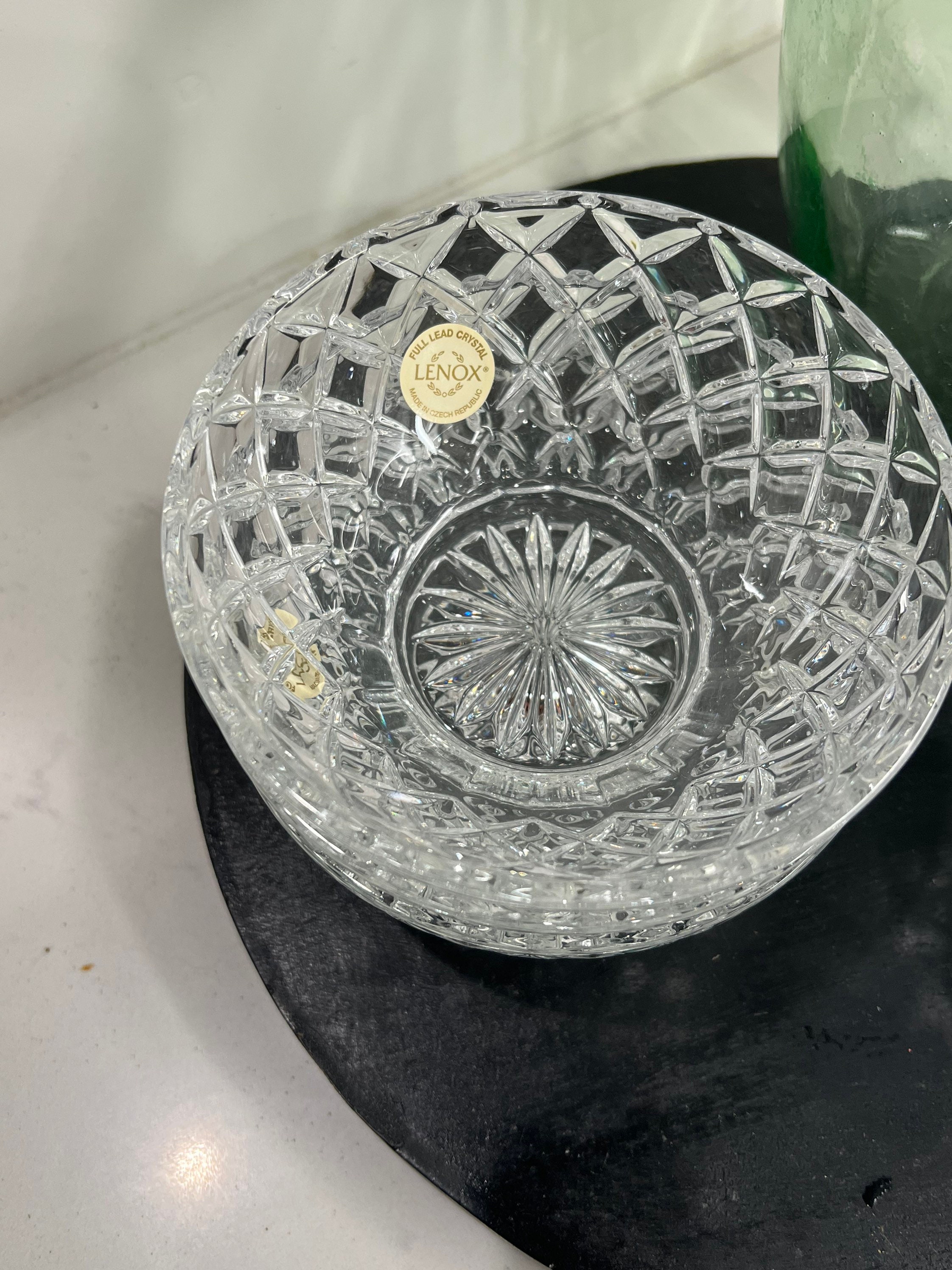 Lenox Full Lead Crystal Bowls Made in Czech Republic New With Tags Two ...