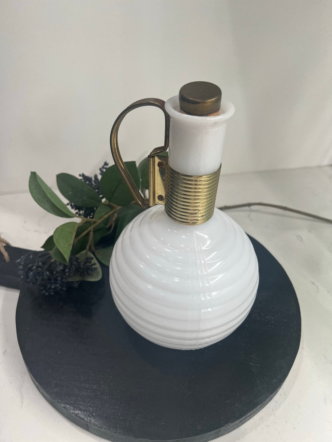 Vintage Starline Rodney Kent Milk Glass Pitcher Decanter - Etsy