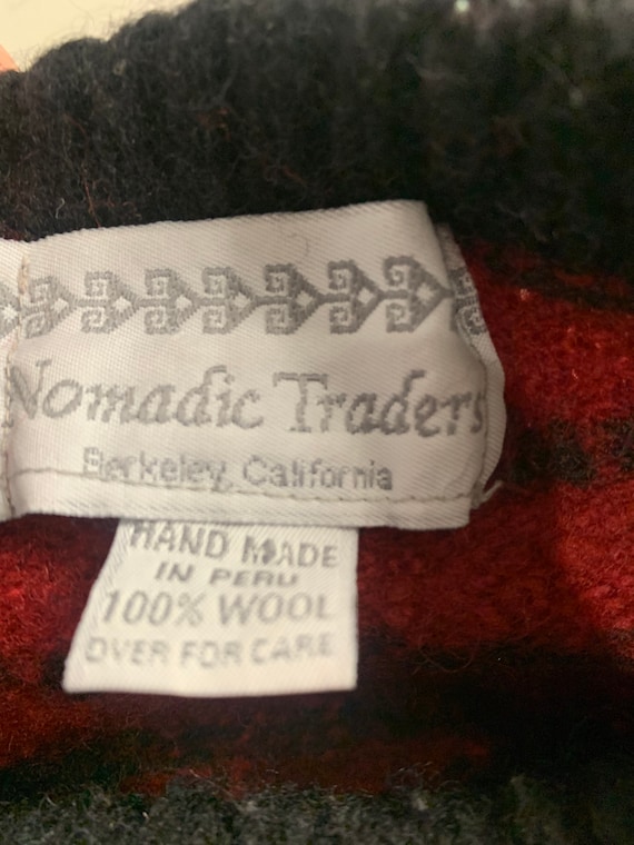Vintage Wool Nomadic Trader 1980s Textured Cougie Swe… - Gem