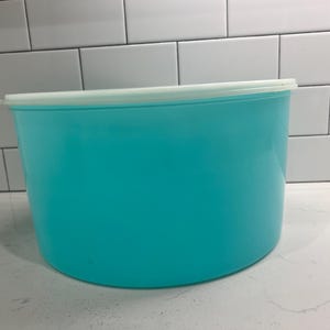 Large Teal Blue Food Storage Container Cake Keeper Retro - Etsy
